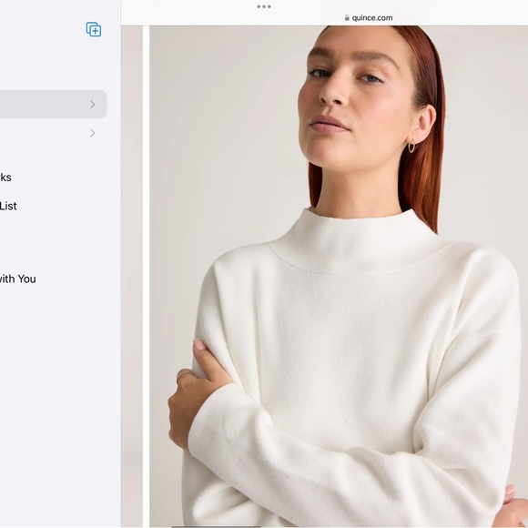Quince | Sweaters | Quince White Cowl Neck Sweater | Poshmark